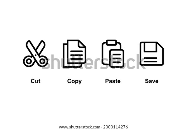 1,607 Cut Copy Paste Icons Images, Stock Photos & Vectors | Shutterstock