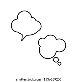 Set Simple Icons Dialog Box Stock Vector (Royalty Free) 1536289205 ...