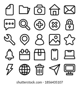 Set Simple Icons Outline Style Stock Vector (Royalty Free) 1856435107 ...