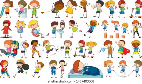 Set Simple Kids Illustration Stock Vector (Royalty Free) 1457403008 ...