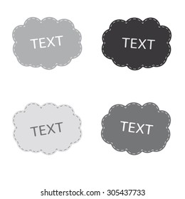 Set Simple Labels Grey Colors Stock Vector (Royalty Free) 305437733 ...