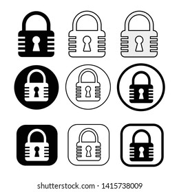 Lock Icons Set Stock Vector (Royalty Free) 117662134 | Shutterstock