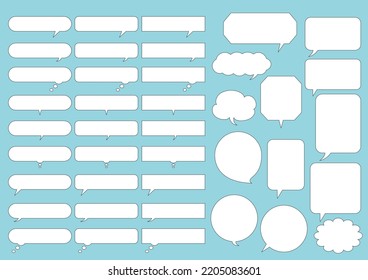 Set Simple Speech Bubbles Vector Illustration Stock Vector (Royalty ...
