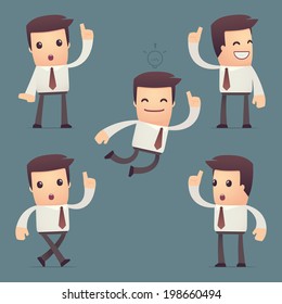 Character Man Several Directions Face Expressions Stock Vector (Royalty ...