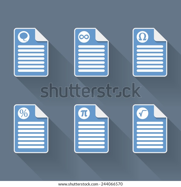 Set Six Document Icon Symbols Stock Vector (Royalty Free) 244066570 ...
