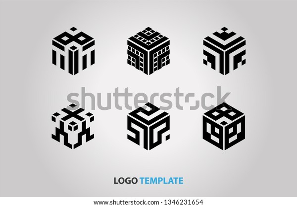 Set Six Hexagon Logo Collections Stock Vector (Royalty Free) 1346231654 ...