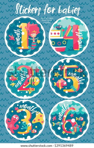 2,167 Monthly Baby Sticker Images, Stock Photos & Vectors | Shutterstock