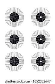 Set Six Targets Shooting Target Air Stock Vector (Royalty Free ...