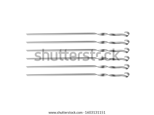 Set Six Vector Skewers Isolated On : image vectorielle de stock (libre ...