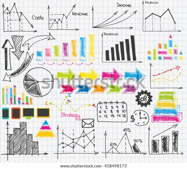 Set Sketch Materials On White Stock Vector (Royalty Free) 458498173 ...