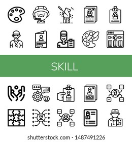 Set Skill Icons Such Paint Palette Stock Vector (Royalty Free ...