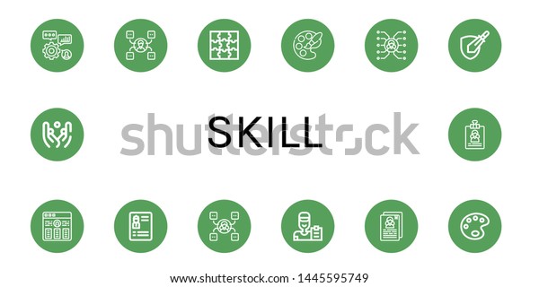 Set Skill Icons Such Skills Skill Stock Vector (Royalty Free) 1445595749