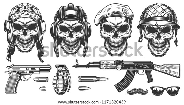 7,805 Soldier Skull Stock Vectors, Images & Vector Art | Shutterstock