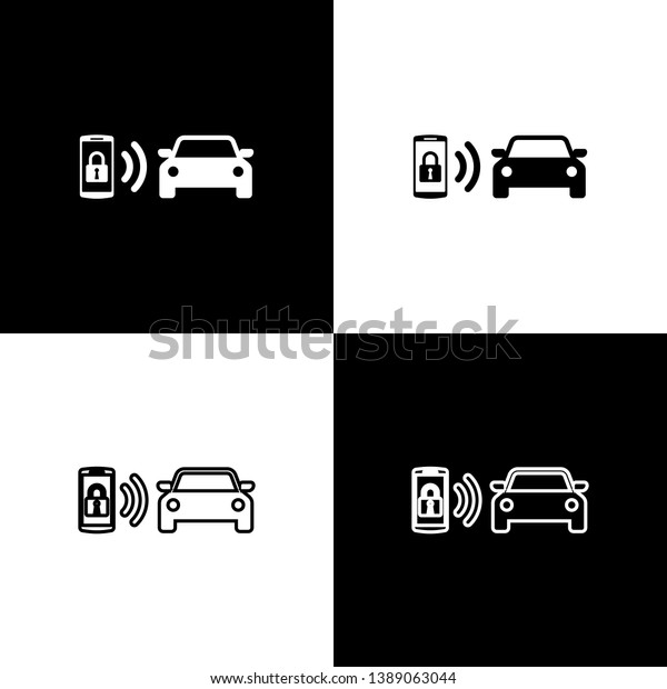 Set Smart Car Alarm System Icons: เวกเตอร์สต็อก (ปลอดค่าลิขสิทธิ์ ...