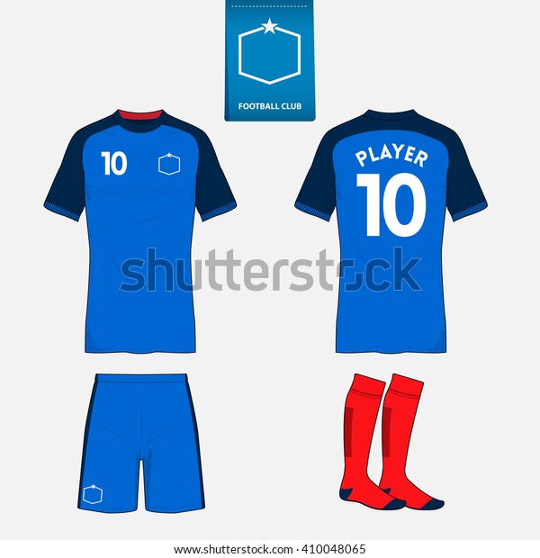 Set Soccer Football Kit Template Your: vector de stock (libre de ...