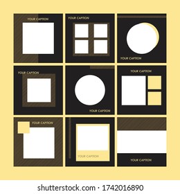 Set Social Media Post Frame Templates Stock Vector (Royalty Free ...