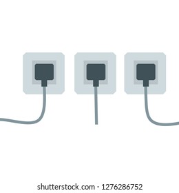 Set Sockets Plugs Electrical Wiring Home Stock Vector (Royalty Free ...