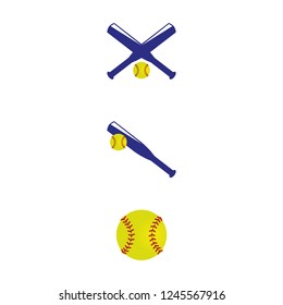 Set Softball Icons Stock Vector (Royalty Free) 1245567916 | Shutterstock