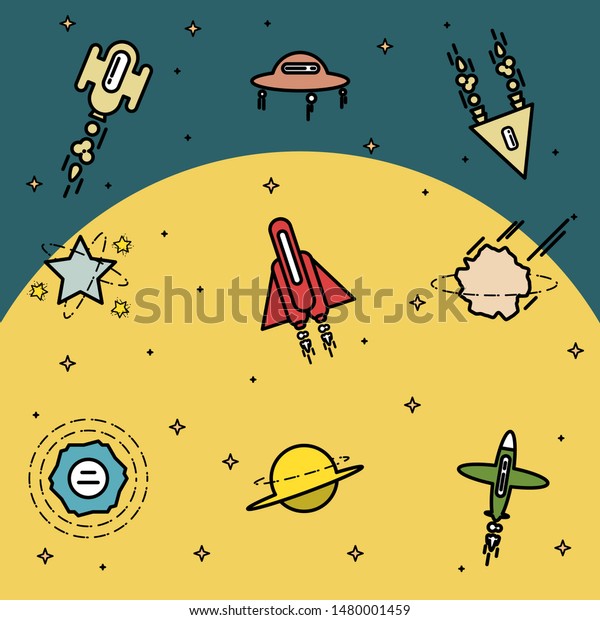 Set Space Speech Bubbles Stock Vector (Royalty Free) 1480001459 ...