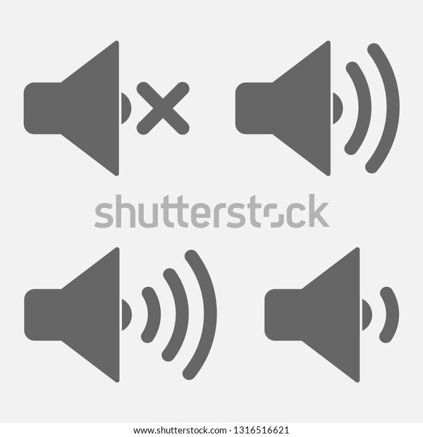 Set Speaker Icons Volume Controls Vector Stock Vector (Royalty Free ...