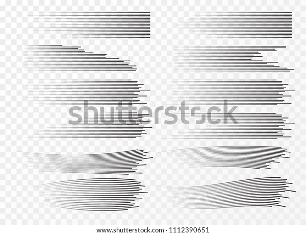 Set Speed Lines Isolated Set Motion Stock Vector (Royalty Free ...