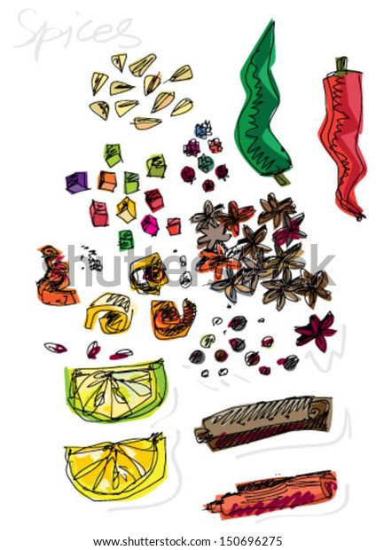 Set Spices Cartoon Stock Vector (Royalty Free) 150696275 | Shutterstock