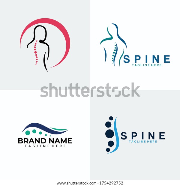Set Spine Logo Icon Vector Your Stock Vector (Royalty Free) 1754292752 ...