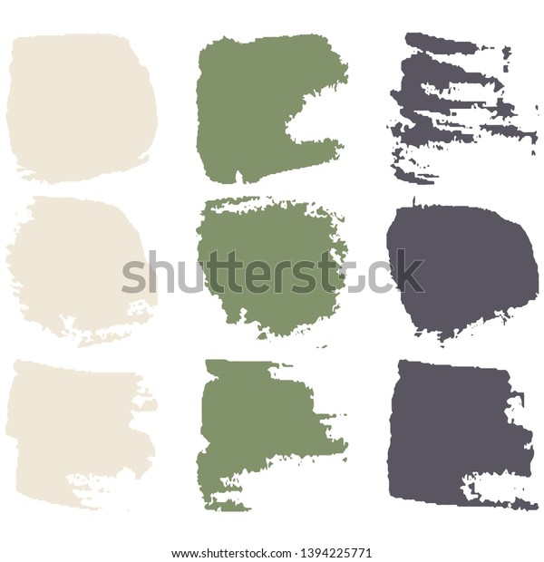 Set Splatter Paint Color Dry Brush Stock Vector (Royalty Free ...