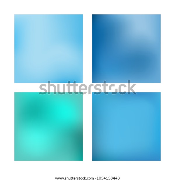 Set Square Blurred Backgrounds Blurry Textures Stock Vector (Royalty ...