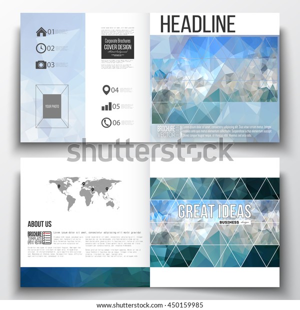 Set Square Design Brochure Template Abstract Stock Vector (Royalty Free ...