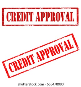 Set Stamps Text Credit Approvalvector Illustration Stock Vector ...