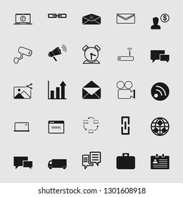 Set Standard Universal Communication Icons Stock Vector (Royalty Free ...