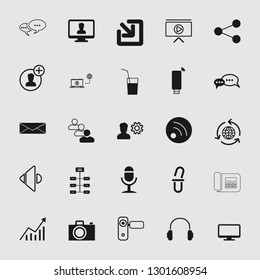 Set Standard Universal Communication Icons Stock Vector (Royalty Free ...