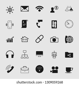 Set Standard Universal Communication Icons Stock Vector (Royalty Free ...
