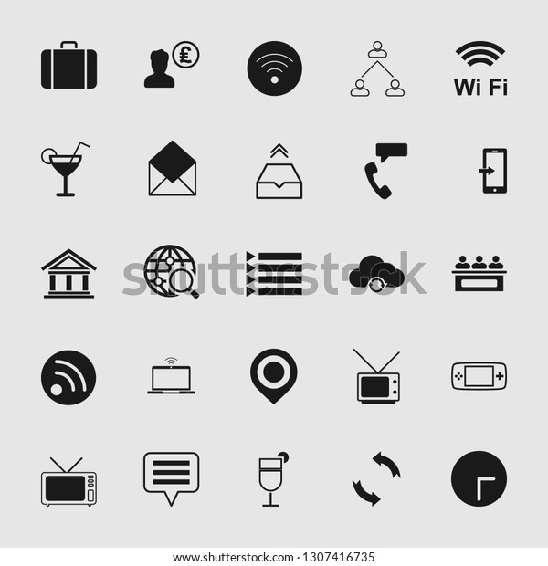 Set Standard Universal Communication Icons Stock Vector (Royalty Free ...