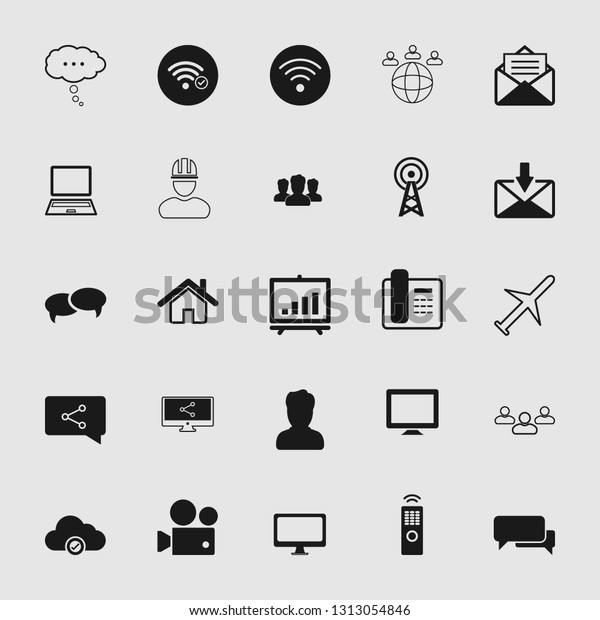 Set Standard Universal Communication Icons: vector de stock (libre de ...