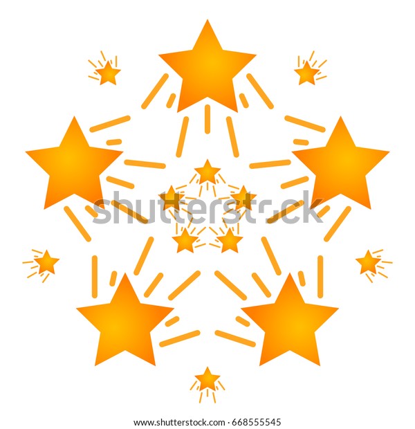 Set Stars Different Directions Motion Falling Stock Vector (Royalty ...