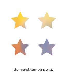 Set Stars Gradient Colors Stock Vector (Royalty Free) 1058306921 ...