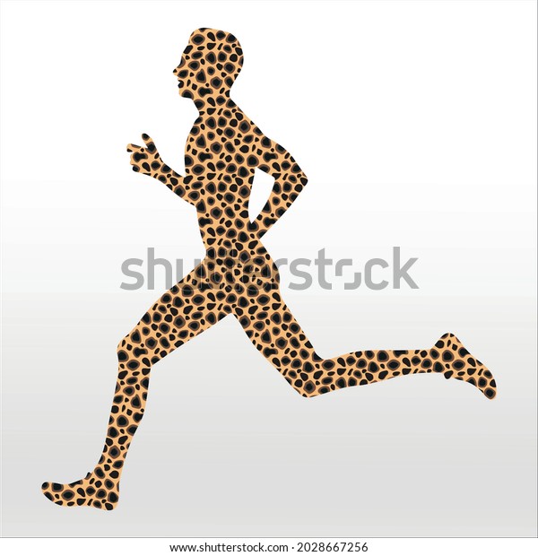 Set Start Running Silhouettes Line Isolated Stock Vector (Royalty Free ...