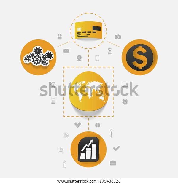 Set Sticker Design Global Hightech Concept Stock Vector (Royalty Free ...