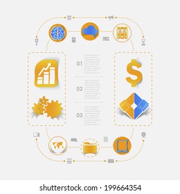 Set Sticker Design Technology Business Concept Stock Vector (Royalty ...