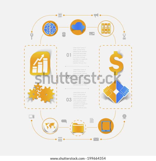 Set Sticker Design Technology Business Concept Stock Vector (Royalty ...