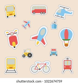 Set Sticker Transport Stock Vector (Royalty Free) 1022674759 | Shutterstock