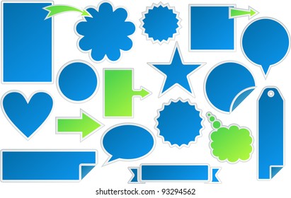 Set Stickers Banners Stock Vector (Royalty Free) 93294562 | Shutterstock