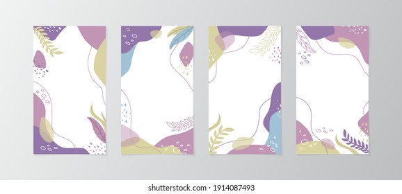 Set Stories Background Template Modern Vector Stock Vector (Royalty ...