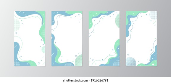 Set Story Templatesvector Layout Design Backgrounds Stock Vector ...