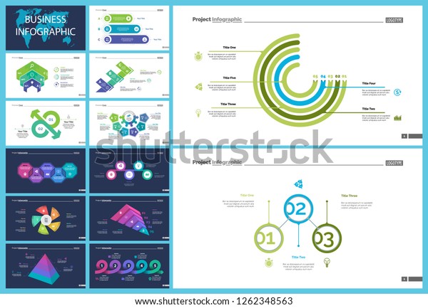 Set Strategy Analysis Concept Infographic Charts Stock Vector (Royalty ...