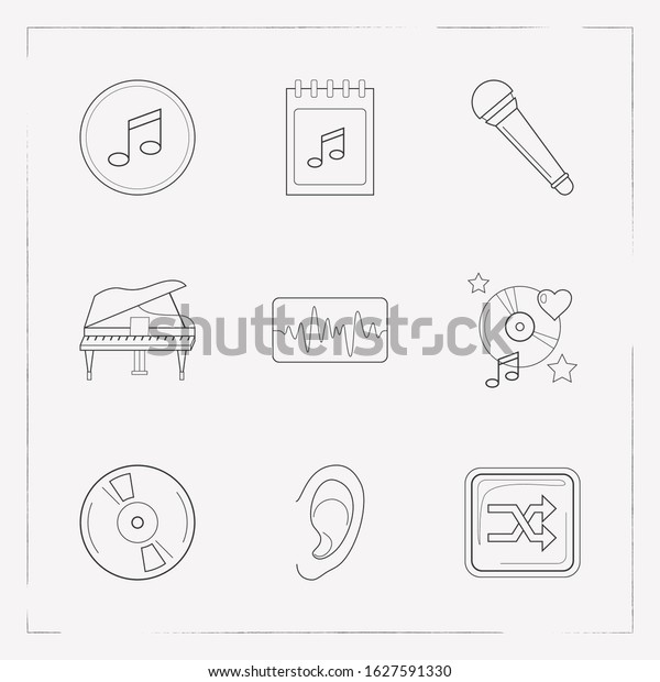Set Studio Icons Line Style Symbols Stock Vector (Royalty Free ...