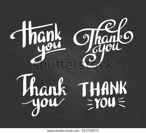Set Style Thank You Design Elementsvector Stock Vector (Royalty Free ...