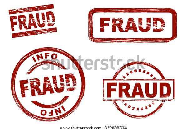 Set Stylized Red Ink Stamps Showing Stock Vector (Royalty Free ...